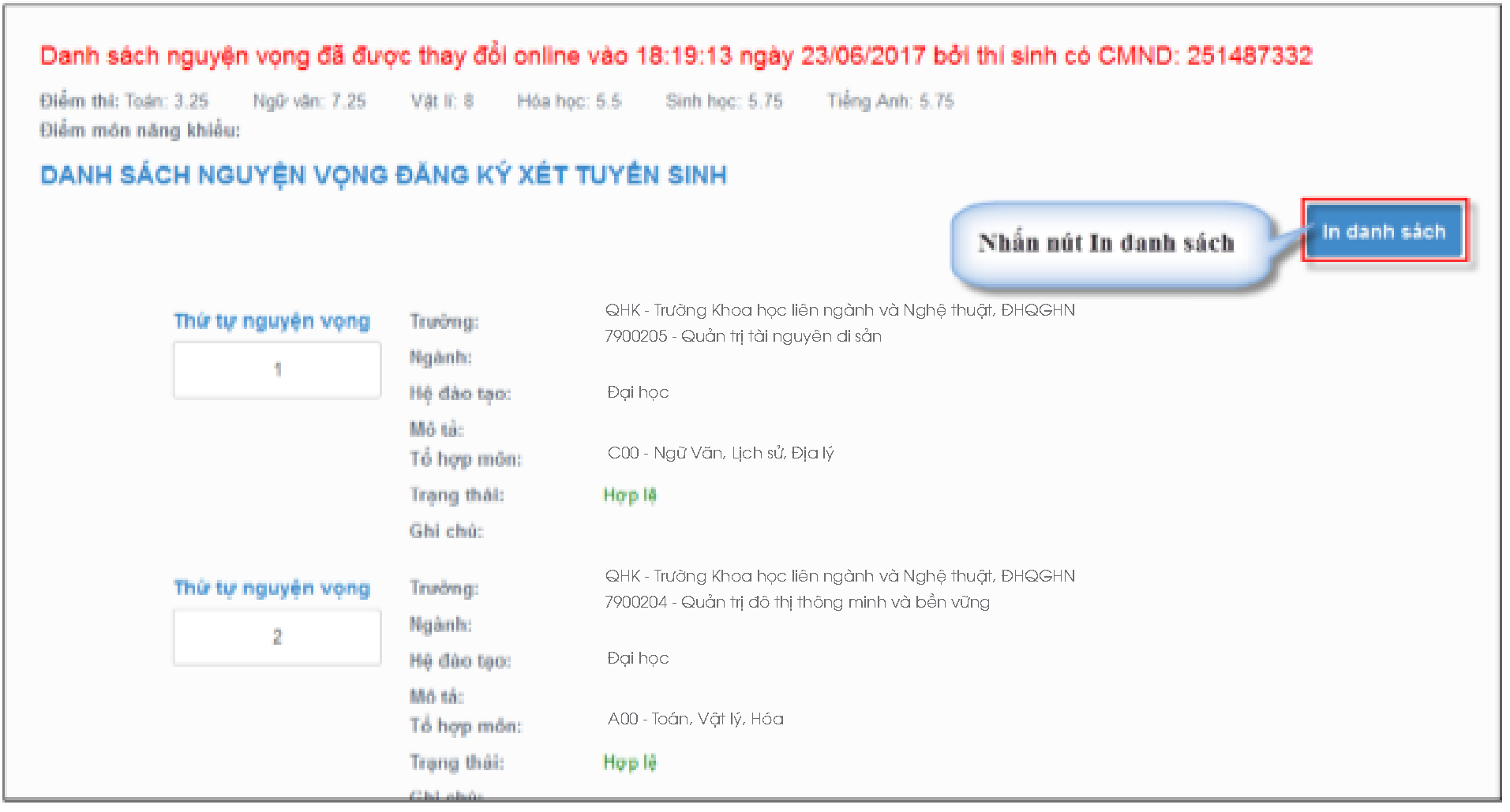 Hướng dẫn đăng ký, điều chỉnh nguyện vọng, nộp lệ phí xét tuyển đại học thử nghiệm năm 2024 ...