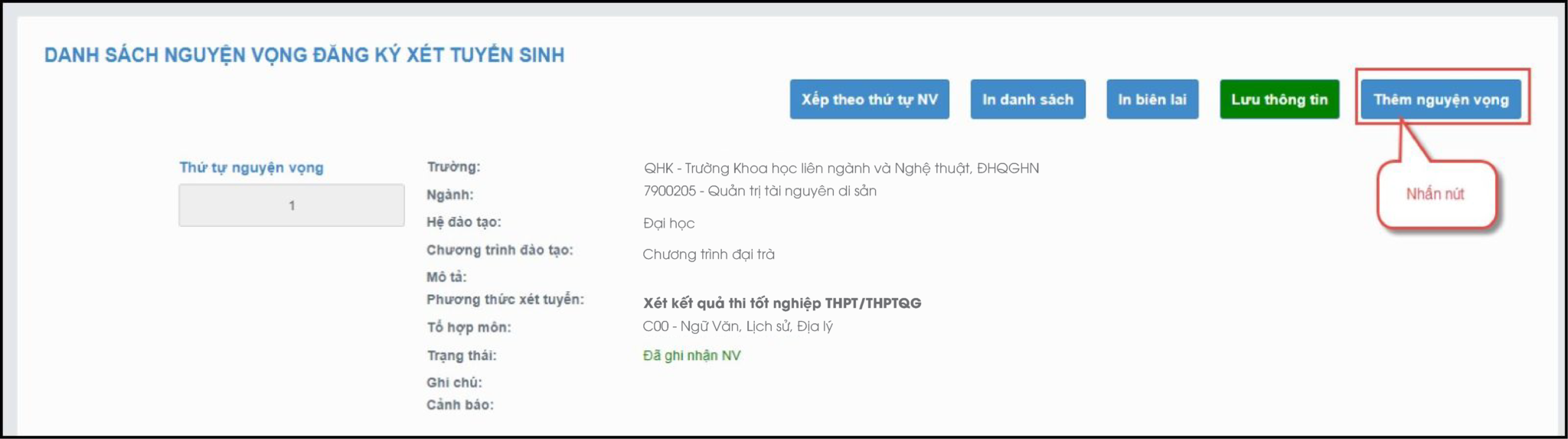 Hướng dẫn đăng ký, điều chỉnh nguyện vọng, nộp lệ phí xét tuyển đại học thử nghiệm năm 2024 ...