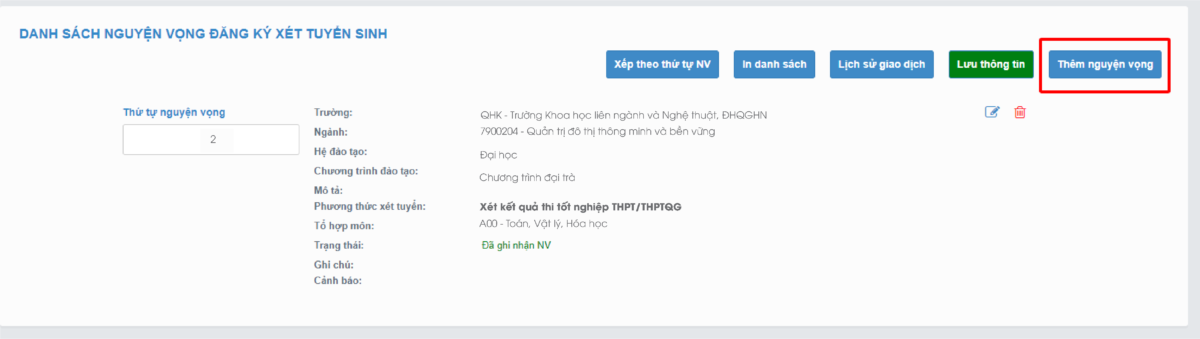 Hướng dẫn đăng ký, điều chỉnh nguyện vọng, nộp lệ phí xét tuyển đại học thử nghiệm năm 2024 ...