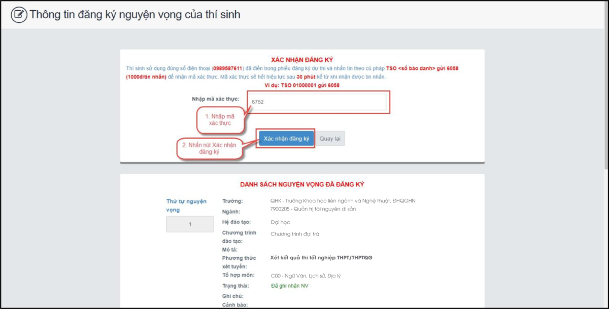 Hướng dẫn đăng ký, điều chỉnh nguyện vọng, nộp lệ phí xét tuyển đại học thử nghiệm năm 2024 ...